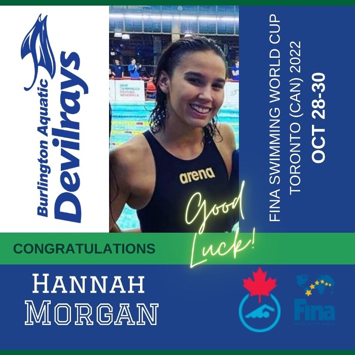 FINA Swimming World Cup - Good Luck to BAD Swimmer Hannah Morgan!!!